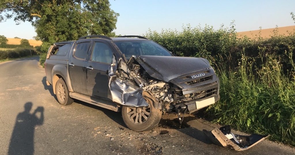 Isuzu D-Max saves driver in combine crash - FleetPoint